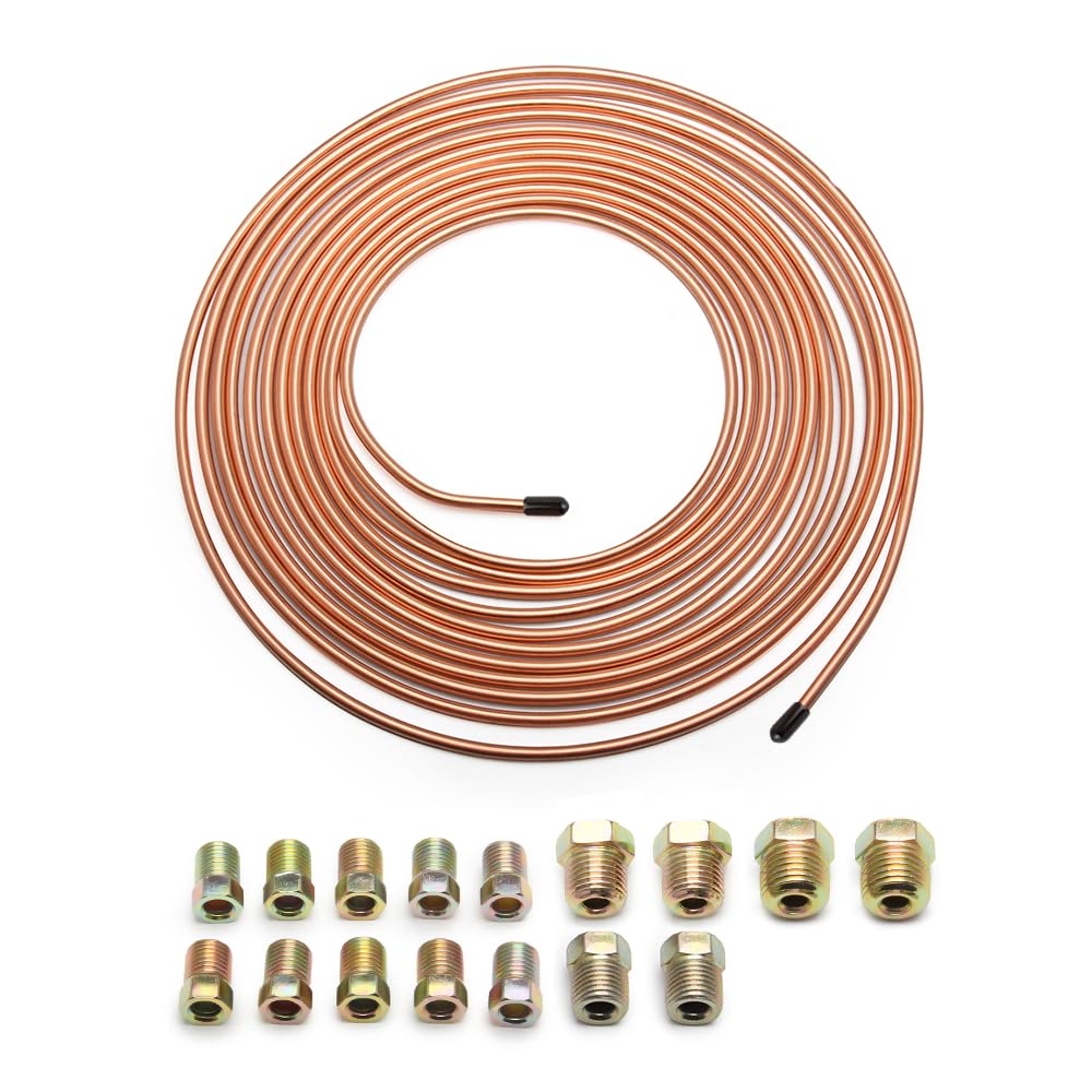 Mua 25Ft of 3/16 Brake Line Kit - Includes 16 Inverted Flare Brake Line ...