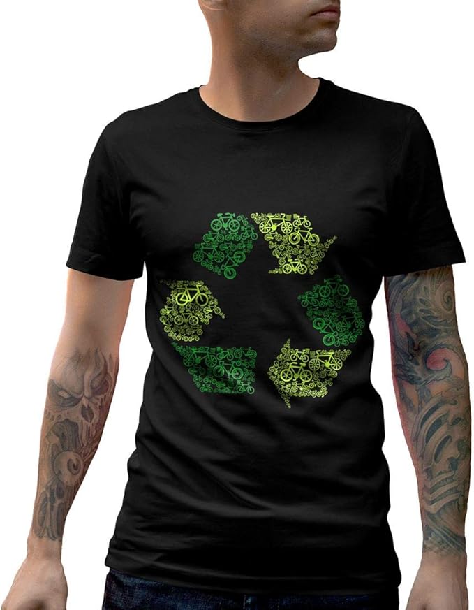 Recycling Retro Mens Crew Neck T-Shirt: Amazon.co.uk: Clothing