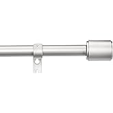 Amazon.com: Amazon Basics 1-Inch Wall Curtain Rod with Cap Finials, 72 ...