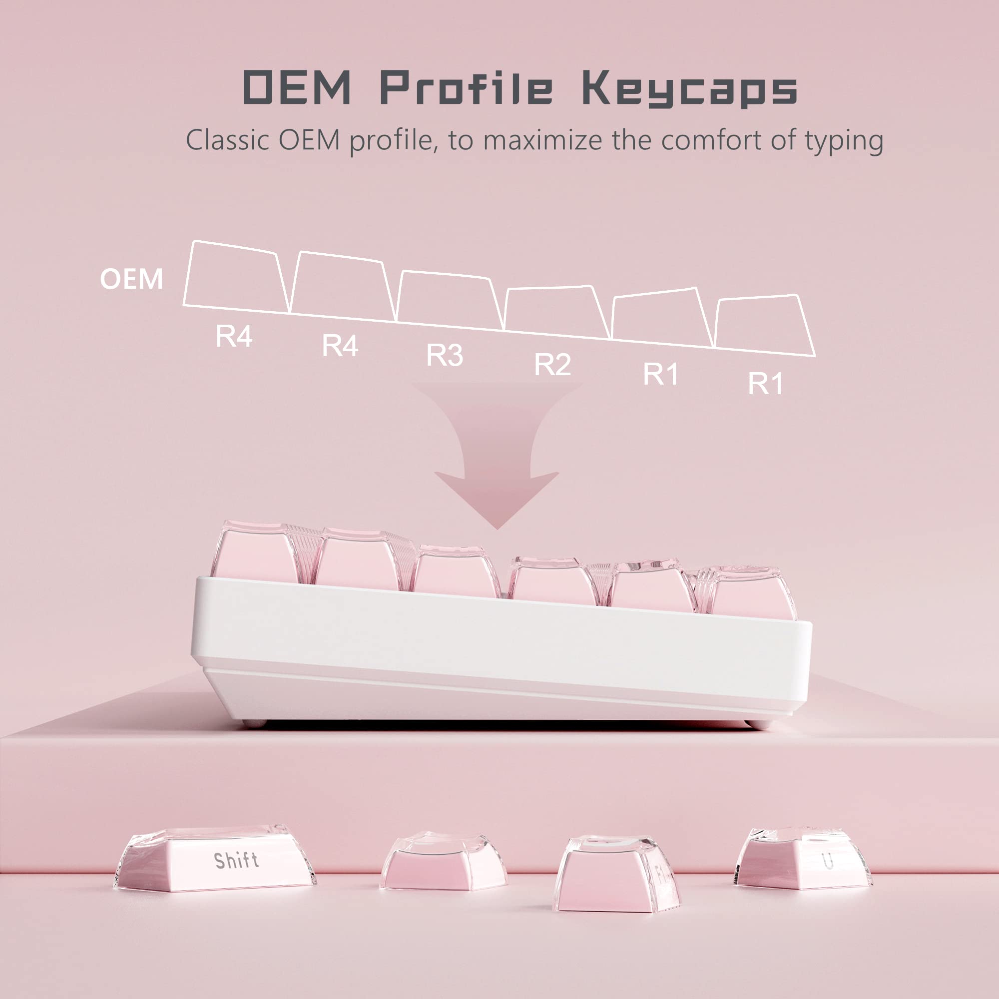 Mua Womier Keycaps - Crystal Jelly Keycaps, Side Printed Keycaps ...