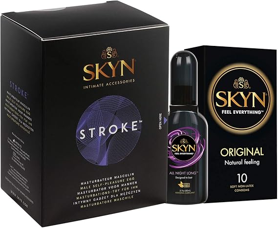 SKYN Stroke Male Masturbators +SKYN All Night Long Lubricant 80 Ml ...
