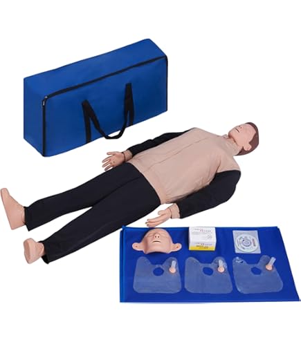 BLS Training Manikin Brown Skin Adult CPR Training Manikin With LED ...
