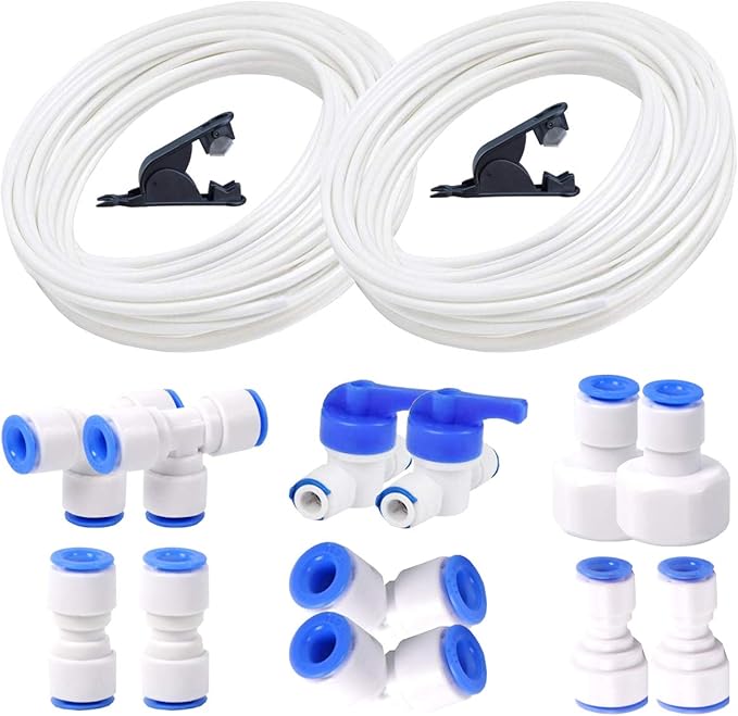 Liuer 2PCS 10M Water Supply Pipe Tube Fridge Connector Kit Water Filter ...
