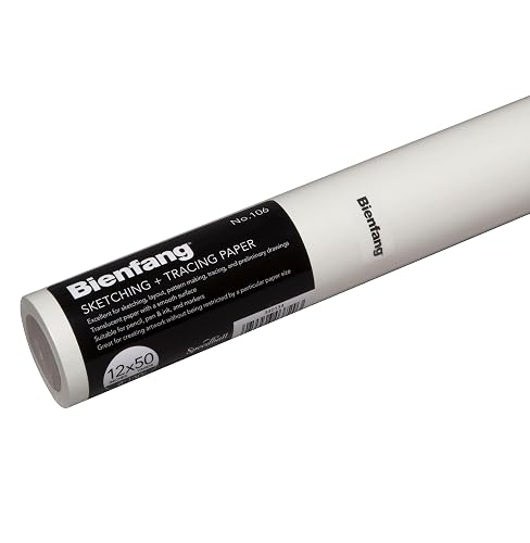 Bienfang Sketching & Tracing Paper Roll, White, 12 Inches x 50 Yards ...