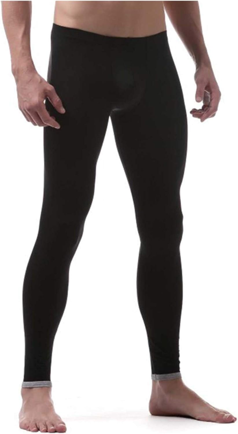 TSSOE Men's See-Through Low Rise Stretchy Underwear Bottoms Tight Long ...