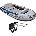 Amazon.com : Intex Excursion 4 Inflatable 4 Person Fishing Boat Raft ...