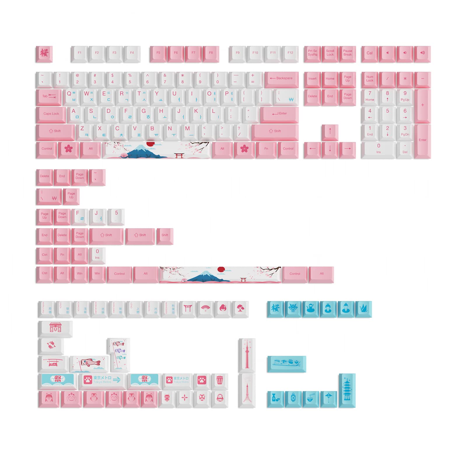 Mua Akko PBT Keycaps World Tour Tokyo R2 185-Key Cherry Profile Dye-Sub ...