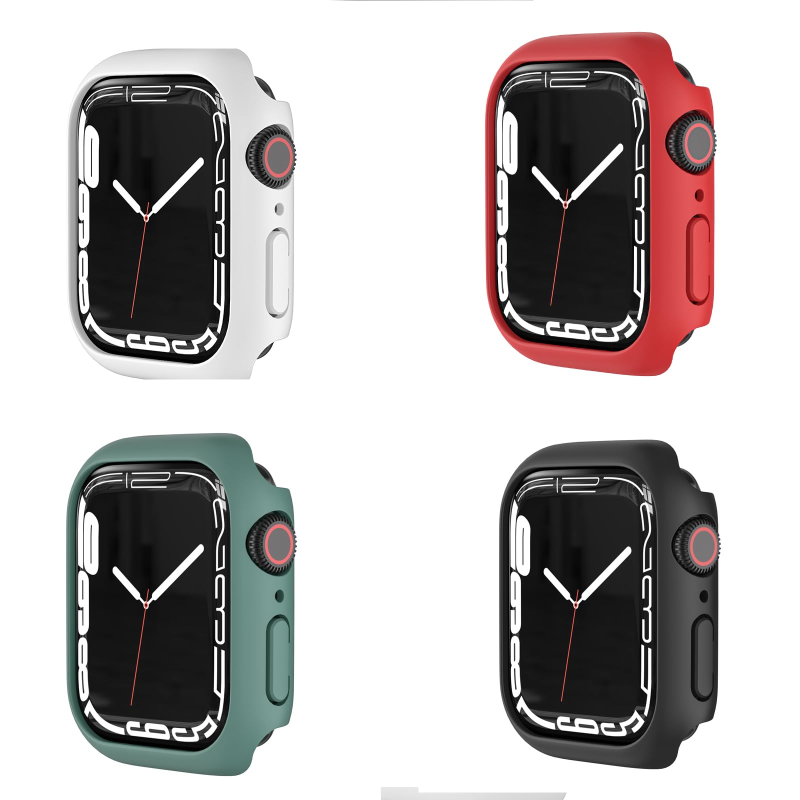 FWTBOOM 4 Pack iWatch Cases, Full Protective Covers for Apple Watch ...