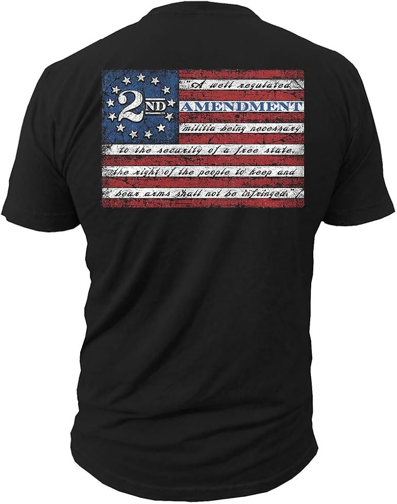 Amazon.com: This We'll Defend 2ND American Flag Mens Heavyweight T ...