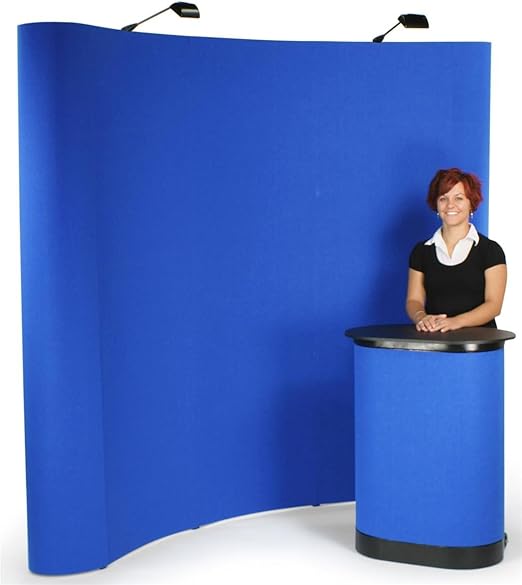 Amazon.com : Popup Booth, 8ft Curved Wall - Royal Blue Hook & Loop ...