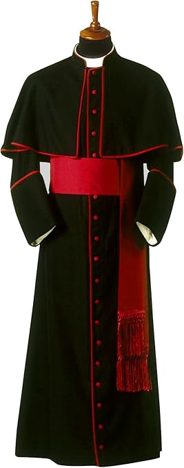 Amazon.com: cassock with attached shoulder cape / bishop chaplain ...