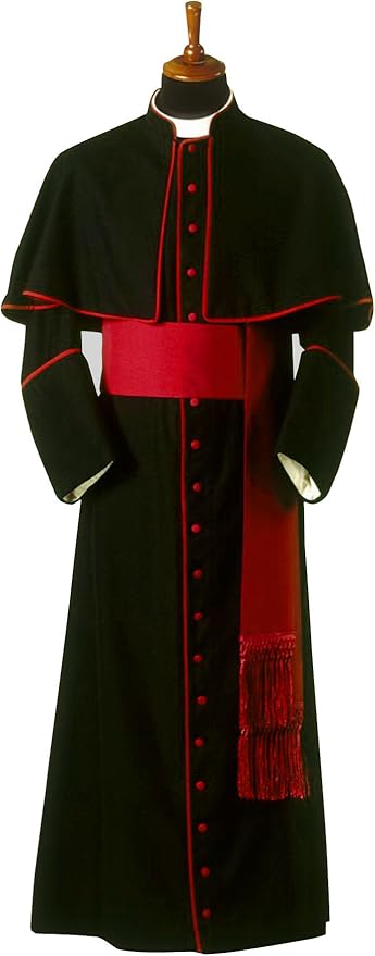 Amazon.com: cassock with attached shoulder cape / bishop chaplain ...