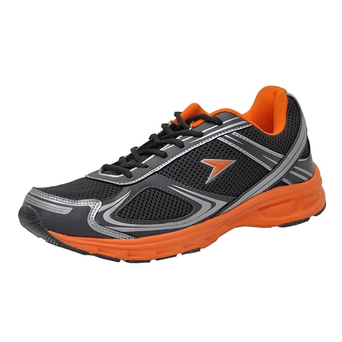 Buy Power Men's Grey and Orange Mesh Running Shoes - UK 11 at Amazon.in