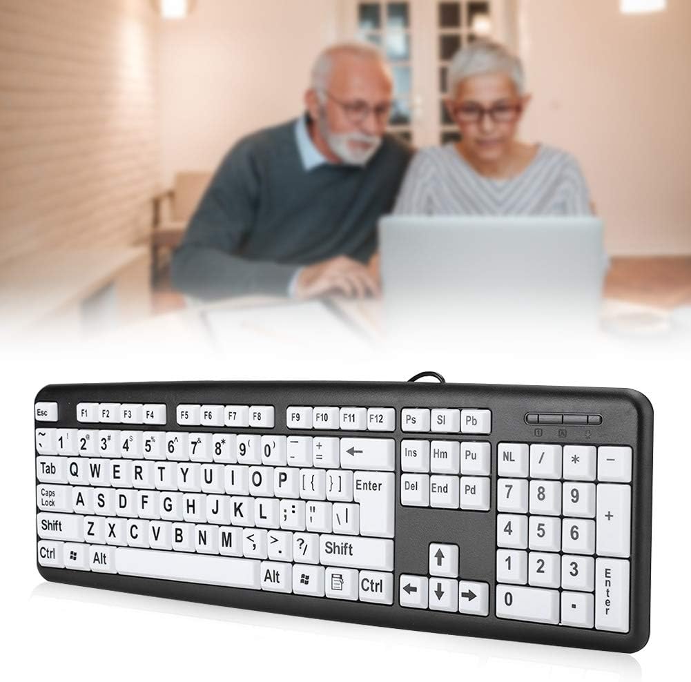 Large Letter Keyboard | 104 keys Low Vision Keyboard | Portable USB ...