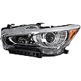 Amazon.com: CHUNILLE Headlight Assembly LED Left Driver Side IN2502157 26060-4HB0B Compatible ...