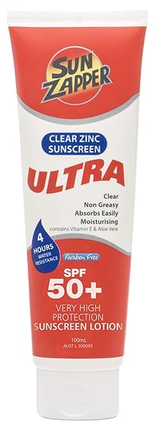 Sun Zapper Clear Zinc Oxide Sunscreen - Ultra SPF 50+ UVA UVB Paraben ...