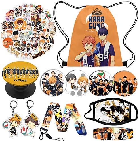 Anime Haikyuu Karasuno Nekoma Gift Set Included 1 Haikyuu Drawstring ...