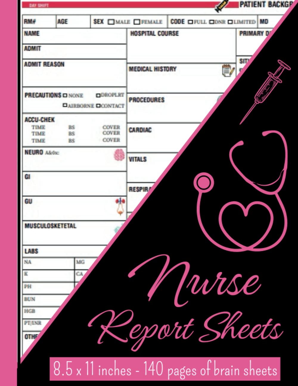 Mua Nurse Report Sheet Notebook day or night shift: Organize Your ...