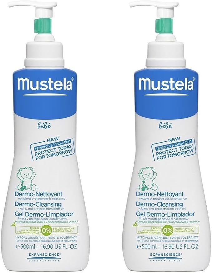 Mustela Dermo-Nettoyant Lot de 2 x 500 ml: Amazon.fr: Beauté et Parfum