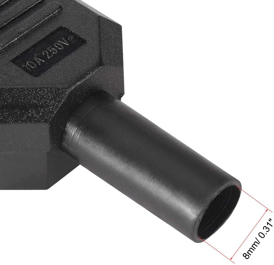 Sourcingmap 1Pair AC250V 10A IEC C14 Male C13 Female, 3 Pins Terminals ...