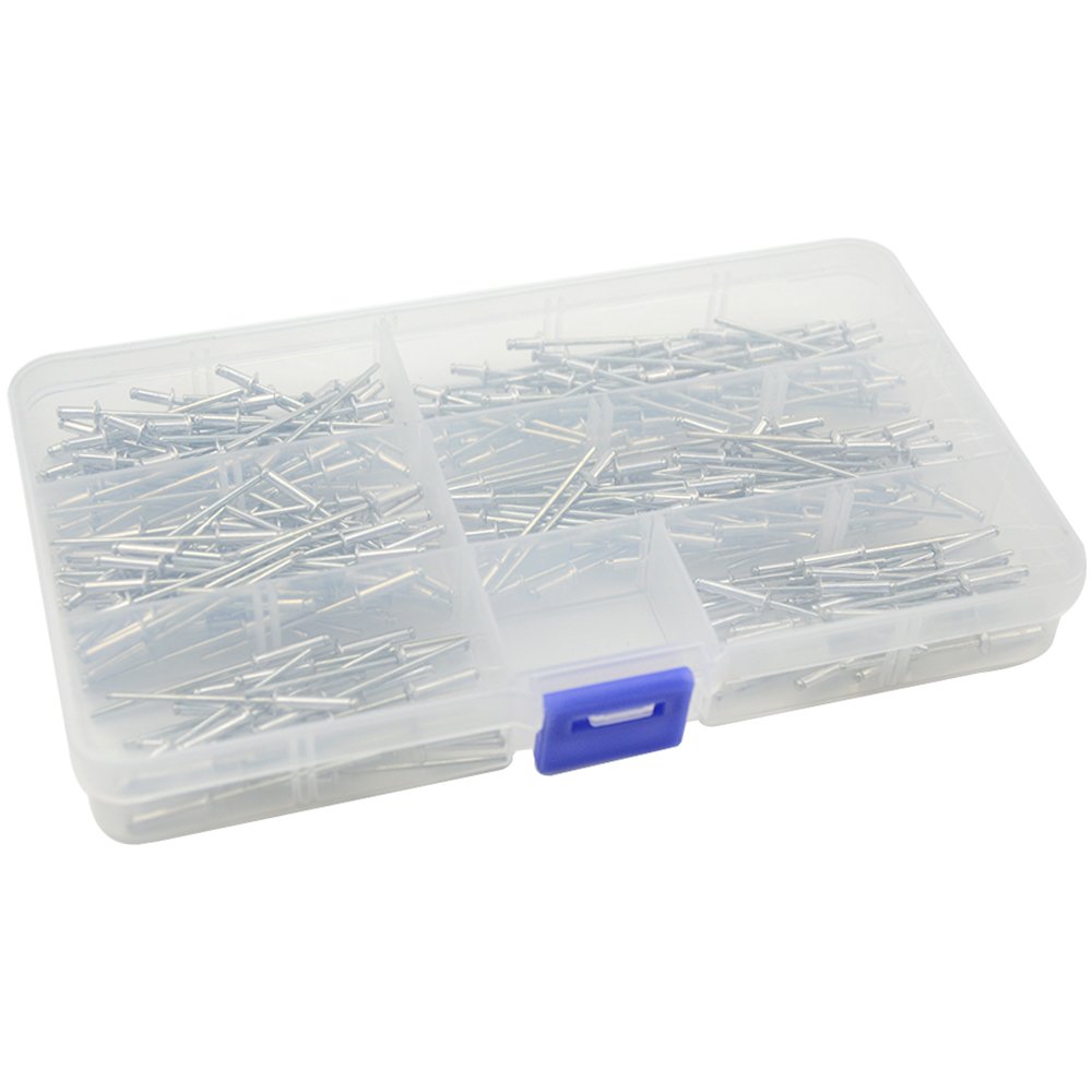 XLX 250PCS 5 Species M2.4 Aluminum Bind Rivets Round Dome Head Open End ...