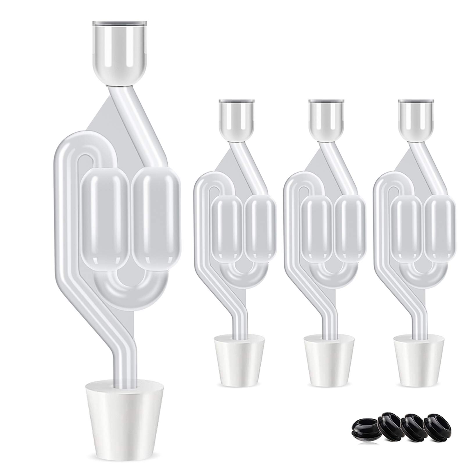 Mua Airlock for Fermentation 4 Pack, Twin Bubble S Type with Drilled #6 ...
