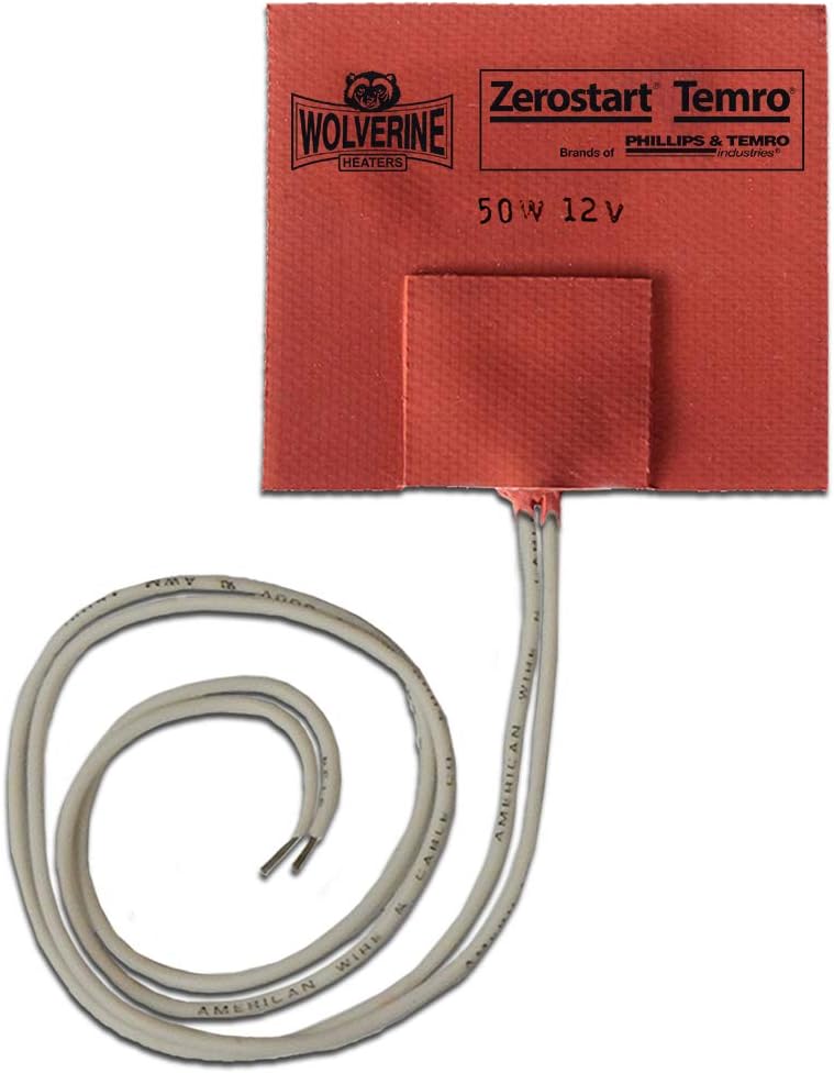 Heating Silicone Pad Small Reservoir and Hydraulic Fluid Heater 5 x 5 ...