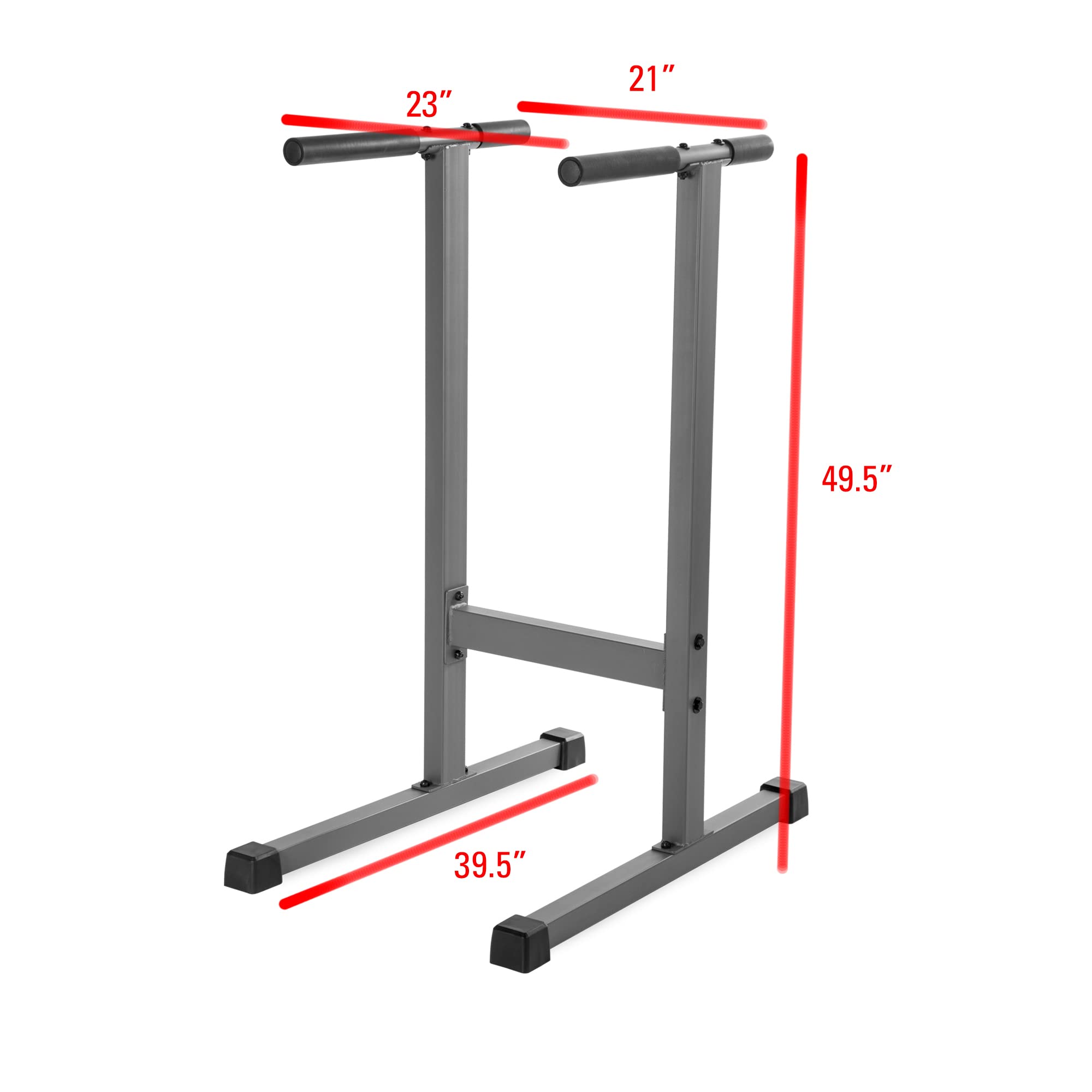 XMARK Dip Station, 500 Lb. Weight Capacity Dip Stand (Gray) on Galleon ...
