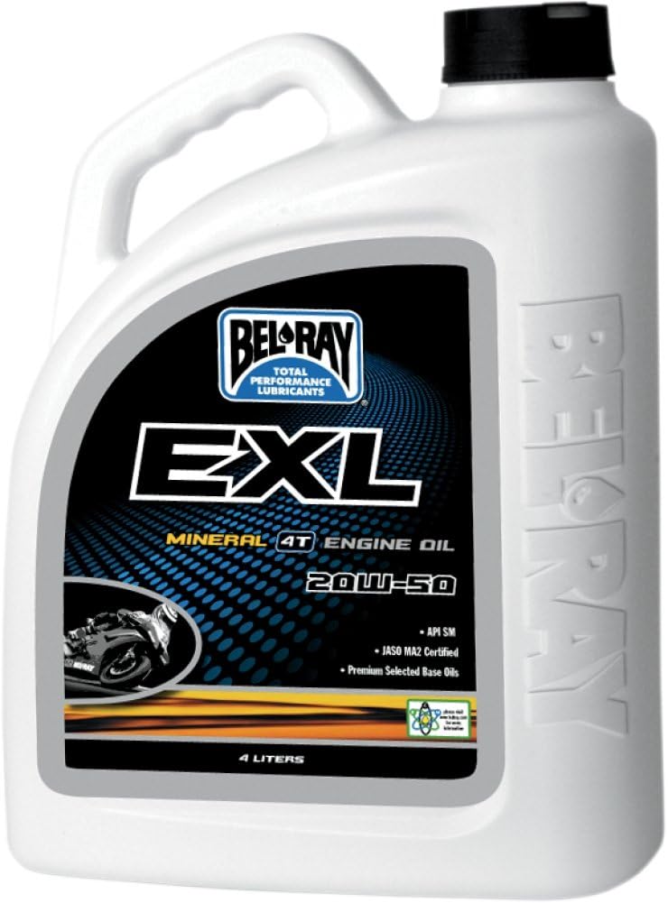 Amazon.com: Bel-Ray Oil Exl Mineral 4T 20W-50: Automotive