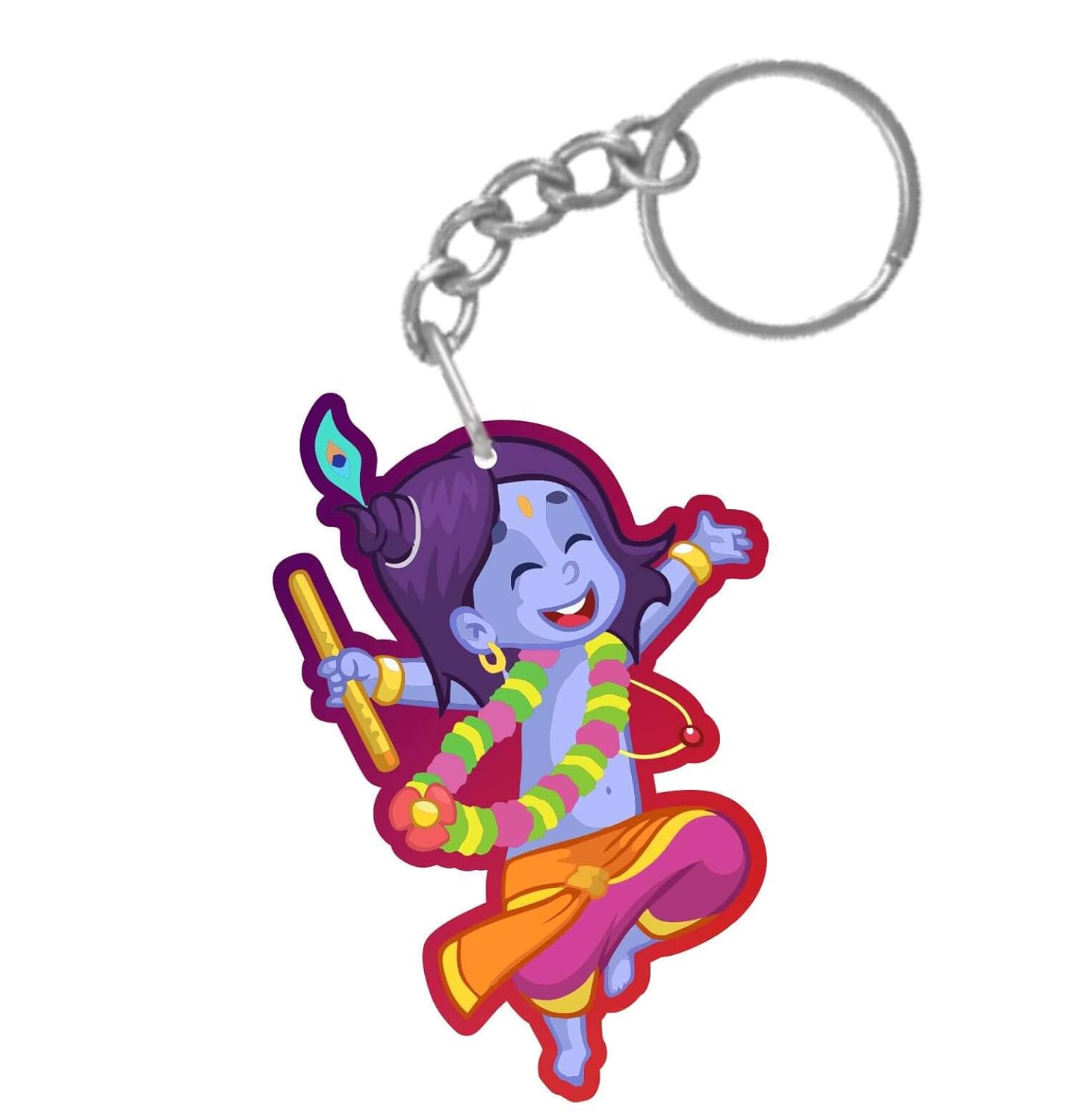 TheYaYaCafe Little Krishna Printed Keychain/Keyrings (Blue): Amazon.in ...