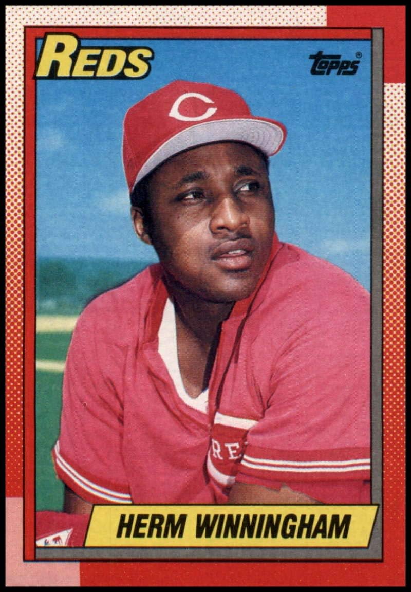 Amazon.com: 1990 Topps Baseball #94 Herm Winningham Cincinnati Reds ...
