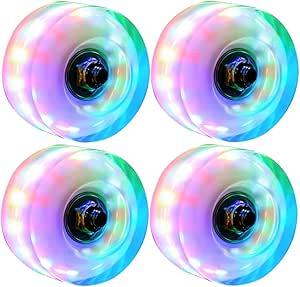 Amazon.com : hlaill Roller Skate Wheels Luminous Light Up, with ...