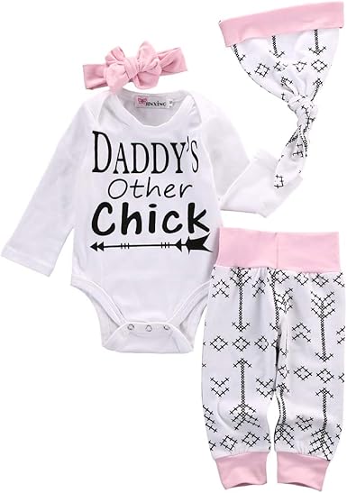 Amazon.com: Emmababy Newborn Girls Clothes Baby Romper Outfit Pants Set ...