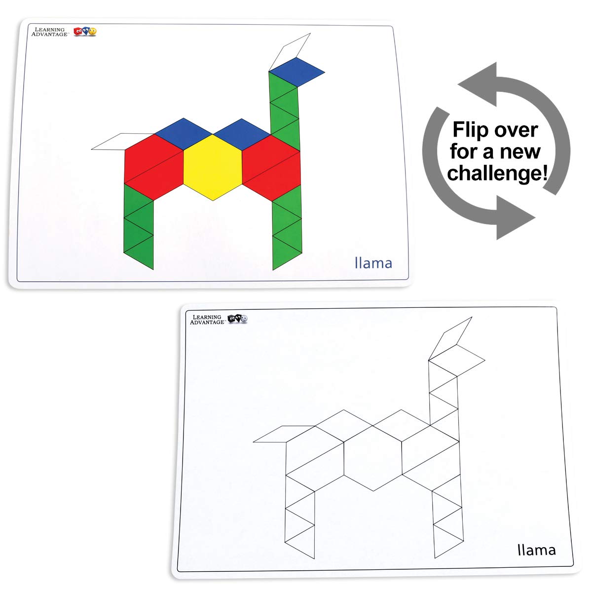 Mua LEARNING ADVANTAGE Pattern Block Cards - Set of 20 Double-Sided ...
