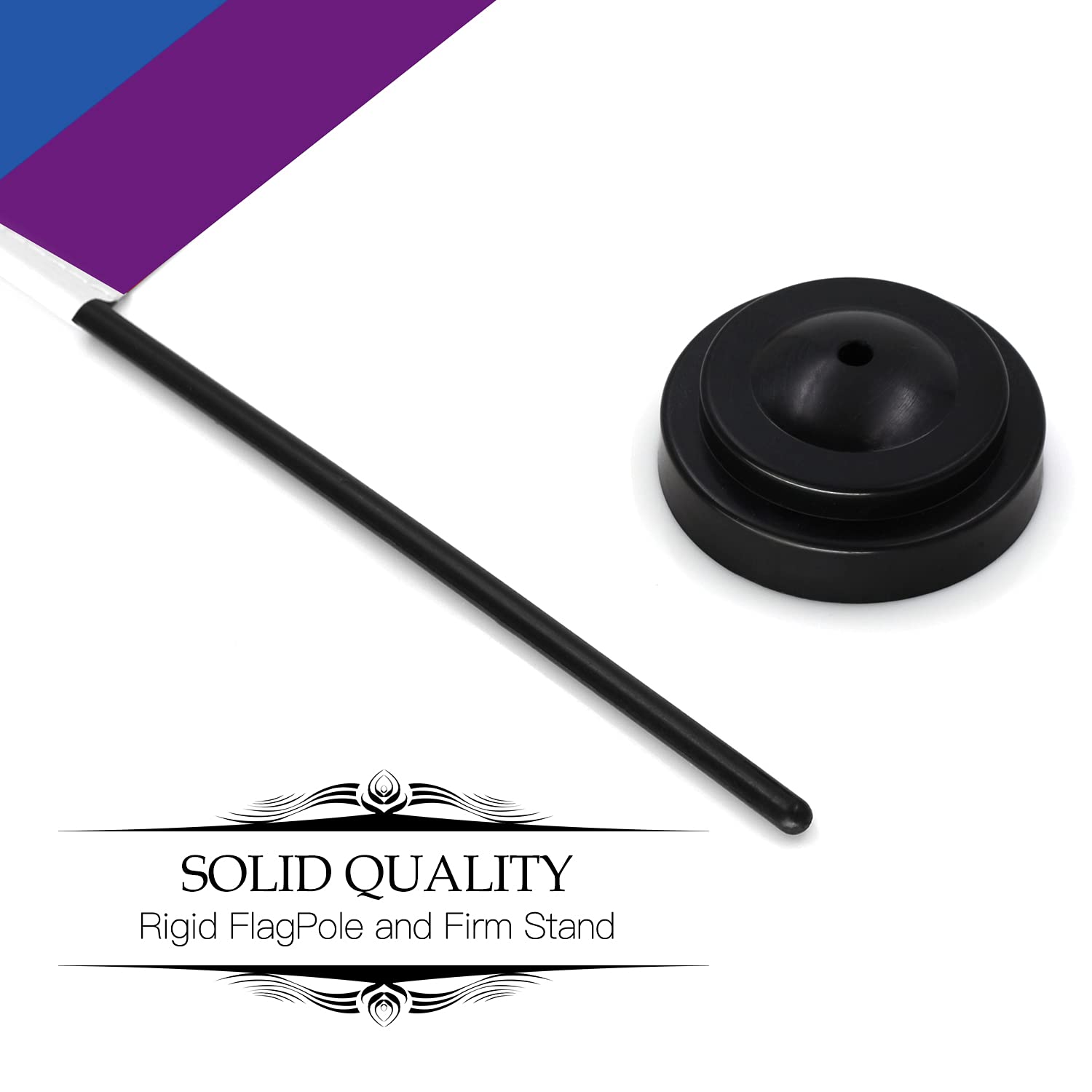 Anley Rainbow Deluxe Desk Flag Set - 6 X 4 Inch Miniature LGBTQ Desktop ...