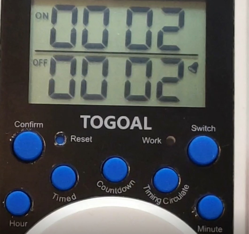 Watch TOGOAL T319 repeat cycle timer-2s on and 2s off -infinite loop ...
