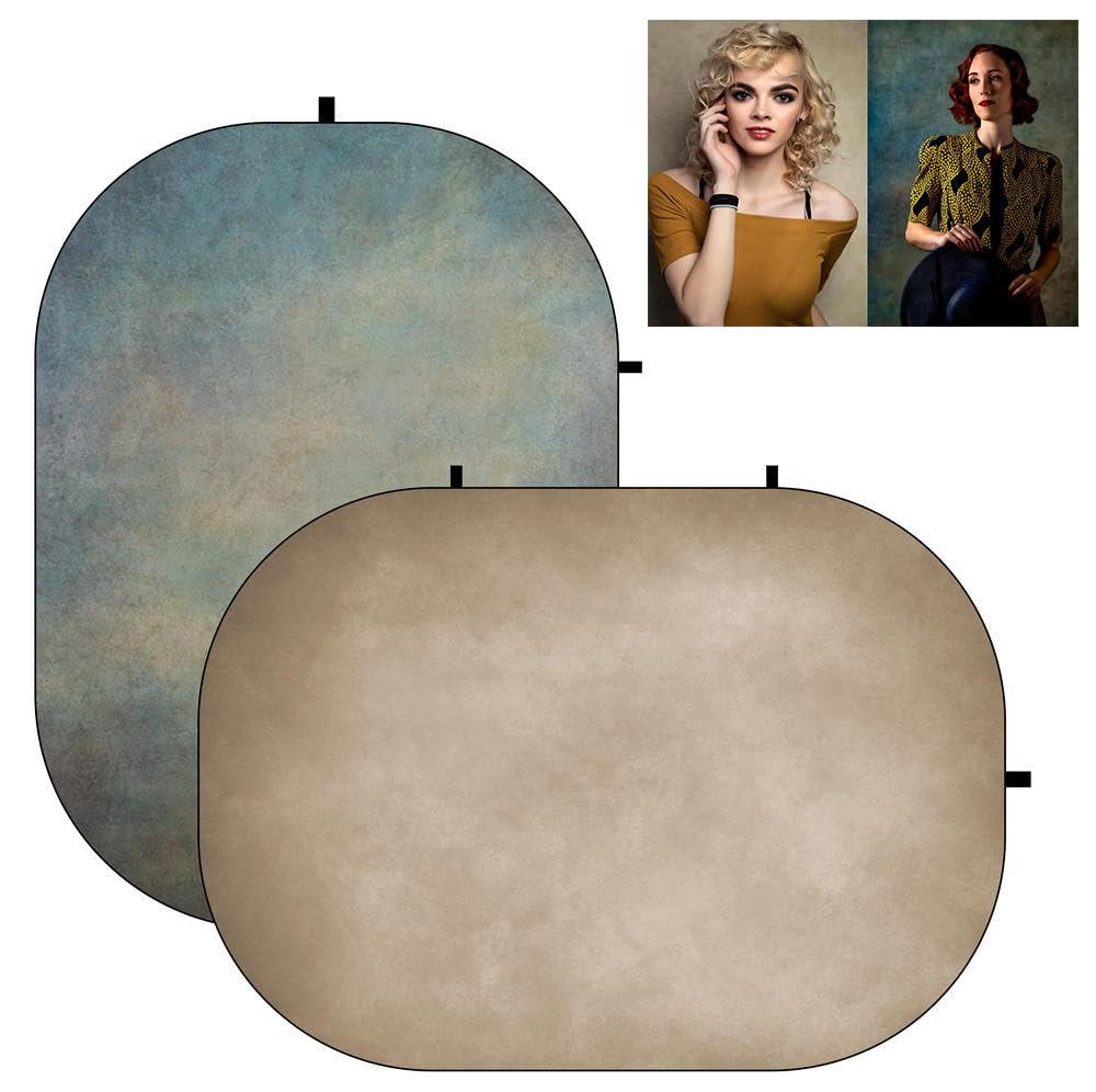 Mua Kate 5x6.5ft(1.5x2m) Collapsible Backdrops Tan Grey Green Double ...