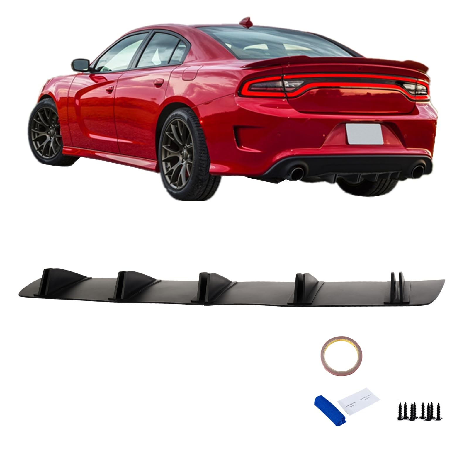 Tiousmoky Universal Spoiler 32" Rear Bumper Lip Diffuser Car Rear ...