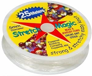 Amazon.com: Stretch Magic Elastic Beading Cord 0.5mm 25 Meters