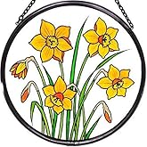 Amazon.com : Decorative Hand Printed Stained Glass Window Sun Catcher ...