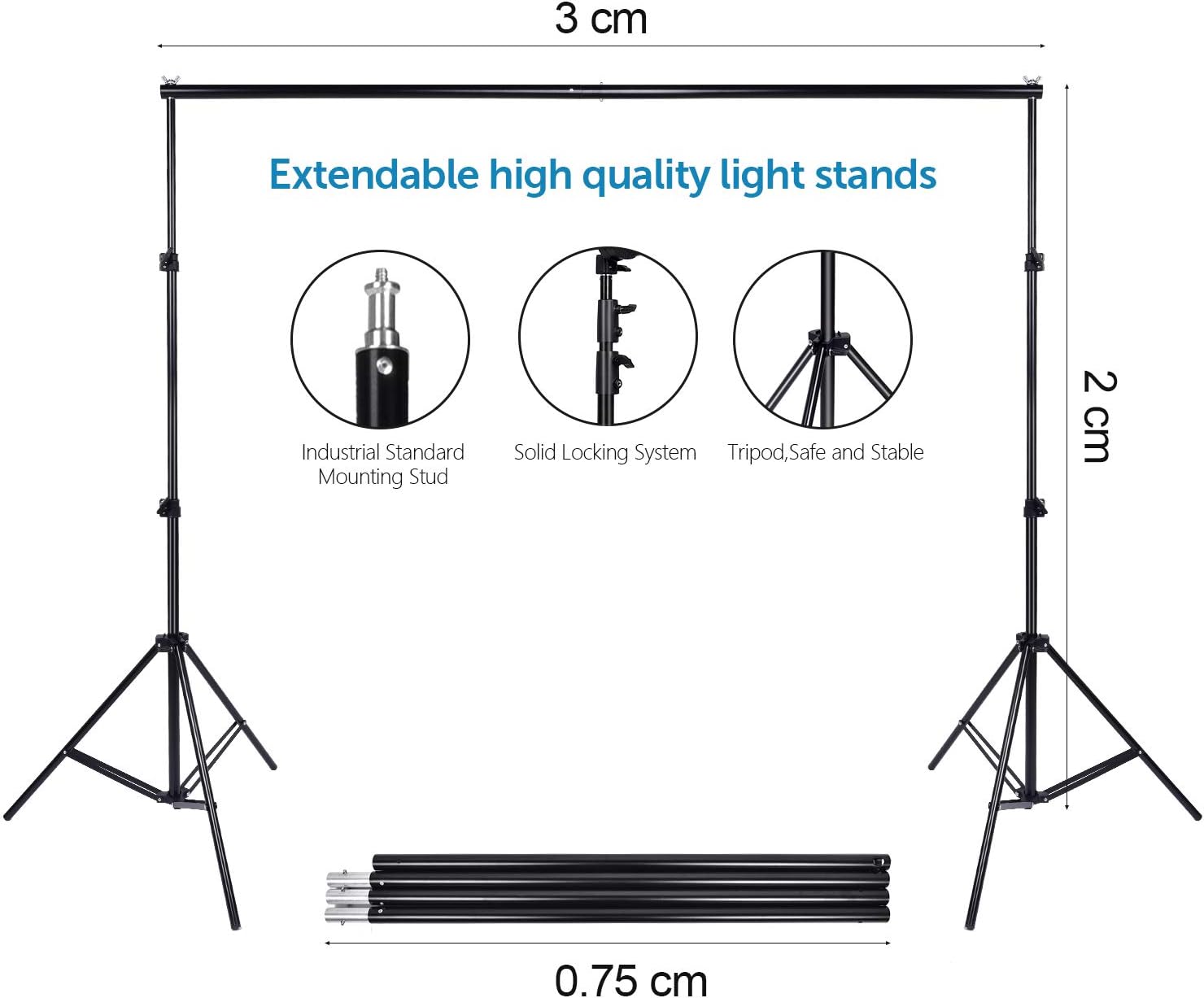 YISITONG Photography Photo Video Studio 10Ft (2 x 3M) Portable ...
