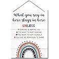 Amazon.com: Confidentiality Decor Sign, Hanging Printed Wood Signs ...