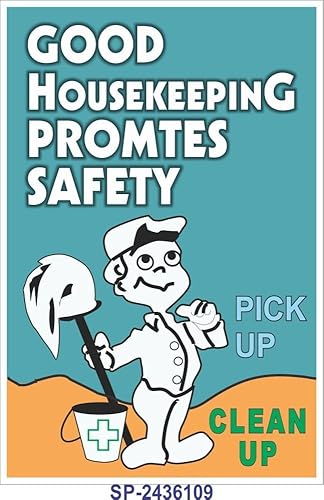SignageShop Good Housekeeping Promotes Safety Poster: Amazon.in ...