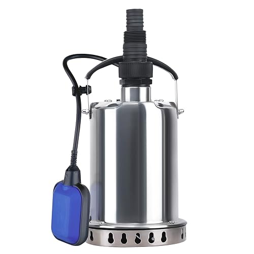 MEDAS 1/2HP 1850 GPH Submersible Pump Stainless Steel Portable Sump ...