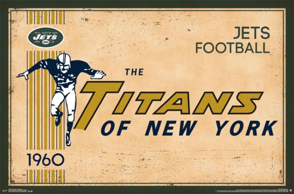 New York Jets - Retro Logo 14 Poster Print (91.44 x 60.96 cm): Amazon ...