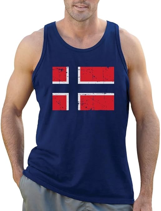 Norway Flag Vintage Style Retro Norwegian Vest Singlet: Amazon.co.uk ...