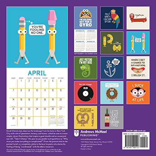 The Art of David Olenick 2019 Wall Calendar: Take It Cheesy - Want It All