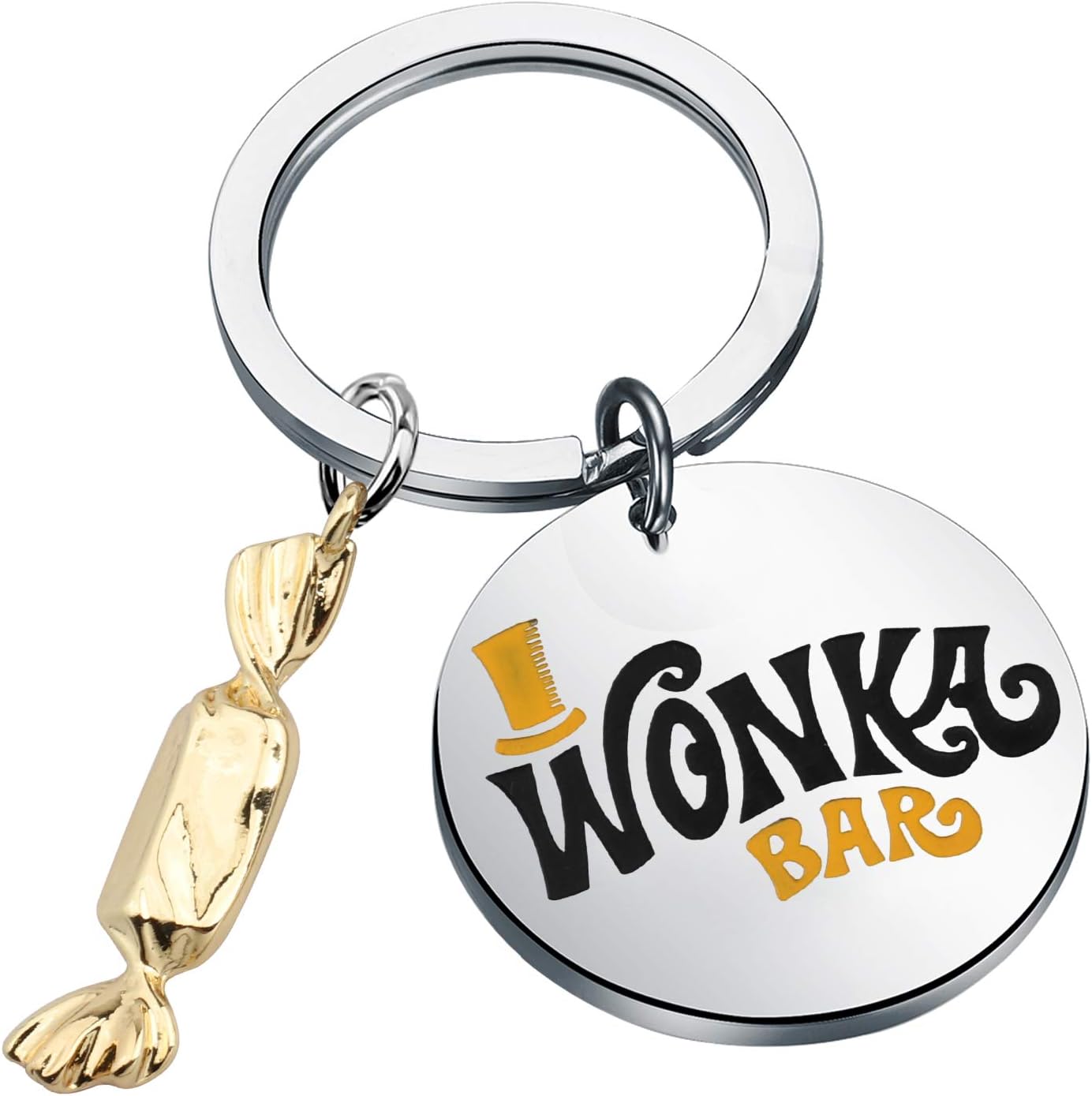 KEYCHIN Charlie Chocolate Factory Gift Willy Wonka Golden Chocolate ...