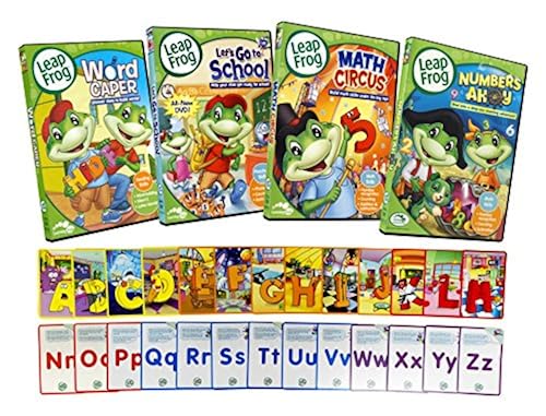 Leap Frog Learning Pack #4 (Word Caper / Let's Go to School / Math ...