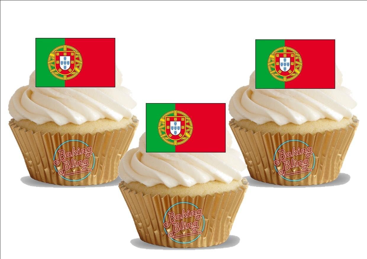 Portuguese Flag Portugal 12 Standup Edible Premium Wafer Paper Cake ...